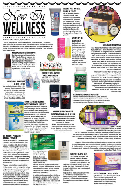 New In Wellness - Oneota Food Cooperative